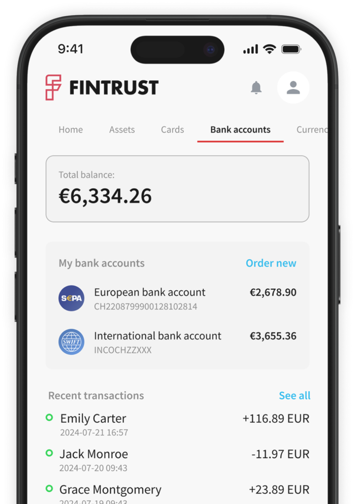 Fintrust - Send, receive & manage your digital assets!